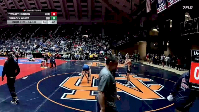 1A-132 lbs Cons. Round 1 - Wyatt Hunton, Armuchee vs Bradly White, East ...