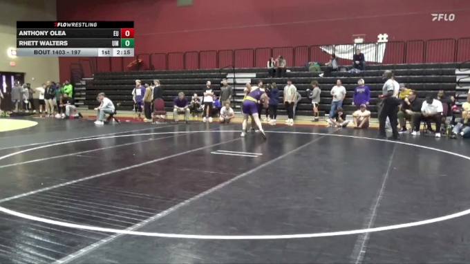197 lbs Cons. Round 3 - Rhett Walters, Montevallo vs Anthony Olea ...