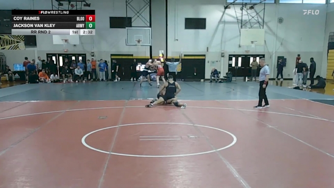 197Red lbs Rr Rnd 2 - Coy Raines, Bloomsburg vs Jackson Van Kley, Army ...