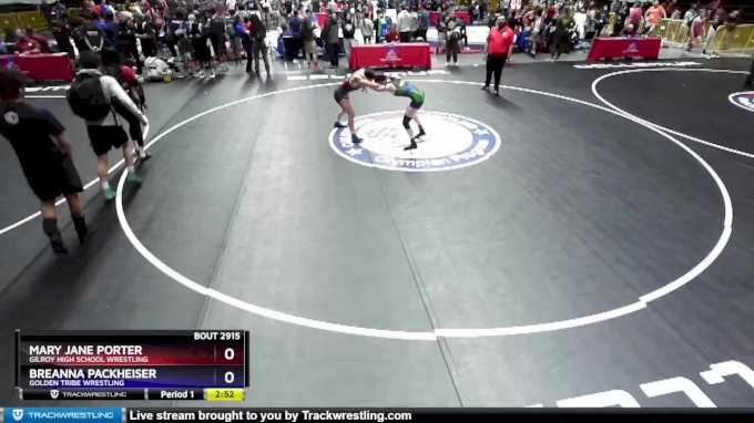 122 lbs Cons. Semi - Mary Jane Porter, Gilroy High School Wrestling vs ...