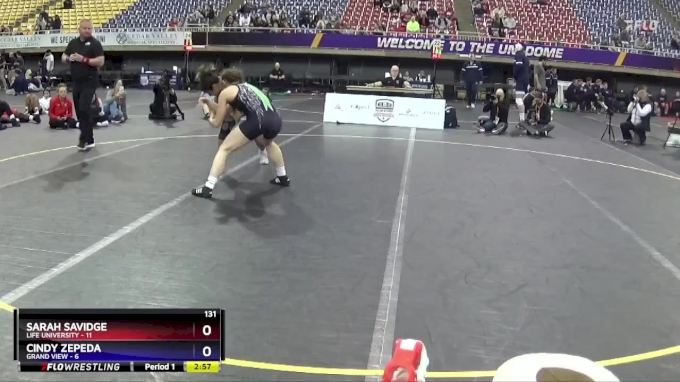 131 lbs Placement Matches (16 Team) - Sarah Savidge, Life University vs ...
