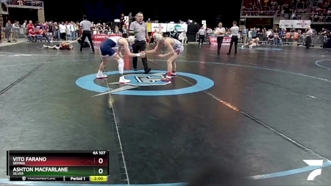 4A 107 lbs Champ. Round 1 - Vito Farano, Deming vs Ashton Macfarlane ...