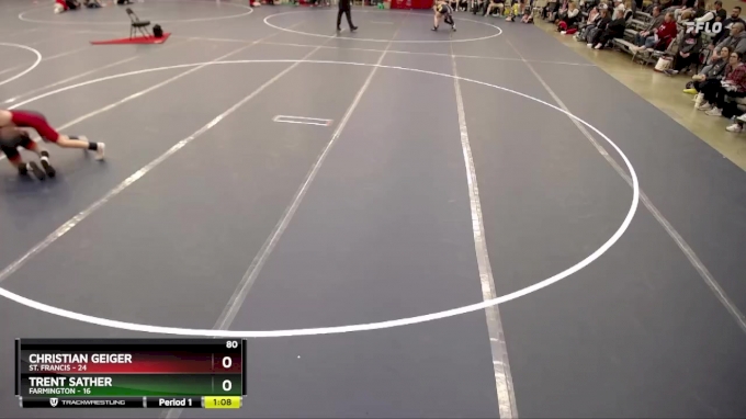 80 lbs Finals (8 Team) - Christian Geiger, St. Francis vs Trent Sather ...