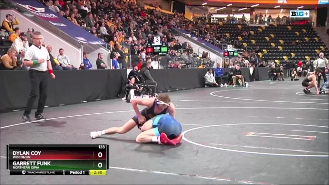 133 lbs 7th Place Match - Dylan Coy, Wisconsin vs Garrett Funk ...