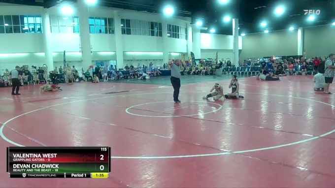 115 lbs Round 6 (8 Team) - Devan Chadwick, Beauty And The Beast vs ...
