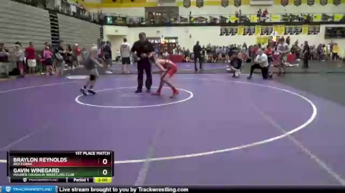 110 lbs 1st Place Match - Braylon Reynolds, Red Cobra vs Gavin Winegard ...