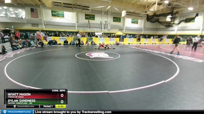 90 lbs Cons. Semi - Wyatt Mason, Touch Of Gold vs Dylan Sandness ...