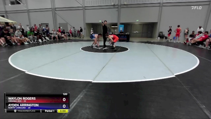 120 lbs 2nd Wrestleback (8 Team) - Waylon Rogers, Virginia Red vs Ayden ...