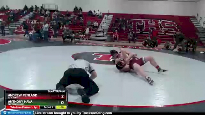 220 lbs Quarterfinal - Andrew Penland, W. F. West vs Anthony Nava ...