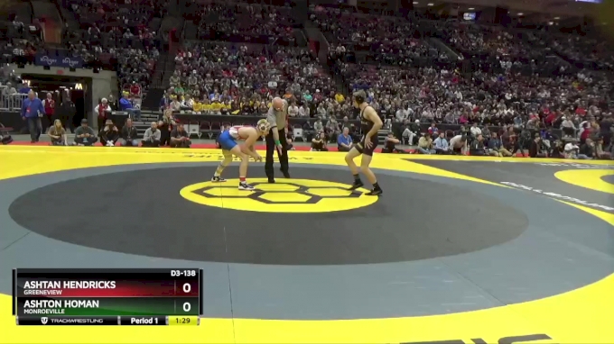 D3-138 lbs 1st Place Match - Ashton Homan, Monroeville vs Ashtan ...