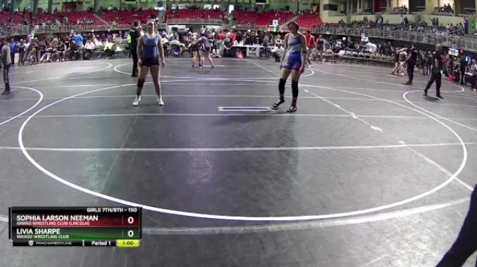 150 lbs Cons. Semi - Livia Sharpe, Wahoo Wrestling Club vs Sophia ...