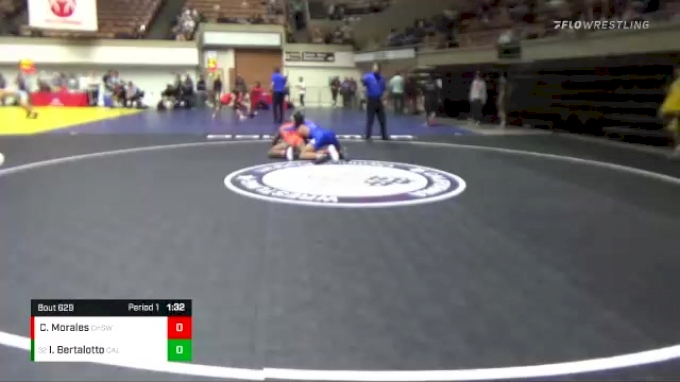138 lbs Champ. Round 2 - Isaiah Bertalotto, California vs Caleb Morales ...