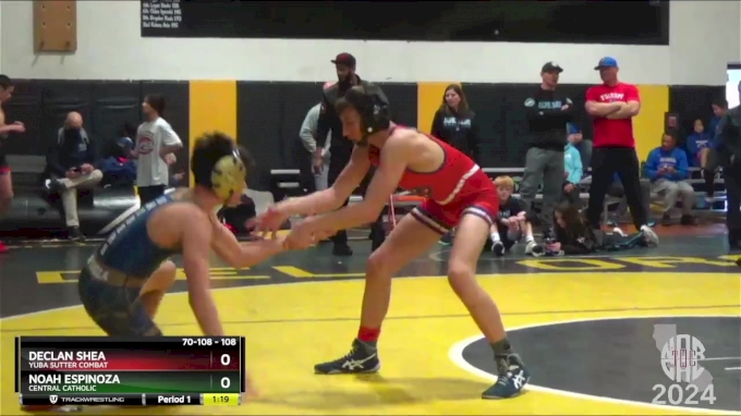 108 lbs Quarterfinal - Declan Shea, Yuba Sutter Combat vs Noah Espinoza ...