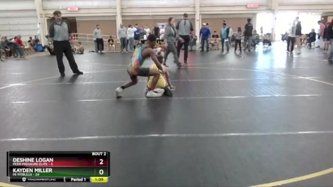 110 lbs Round 1 (4 Team) - Kayden Miller, Mi Pitbulls vs Deshine Logan ...