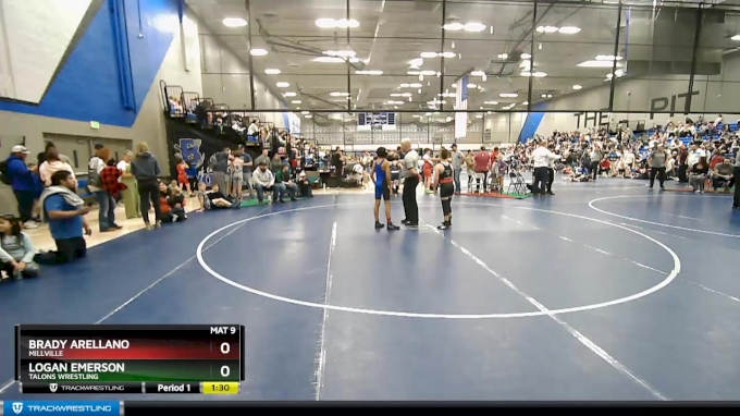 92 lbs Cons. Round 2 - Brady Arellano, Millville vs Logan Emerson ...