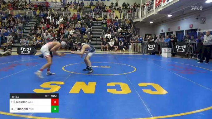 121 lbs Semifinal - Cael Nasdeo, Williamsport vs Luke Lilledahl ...