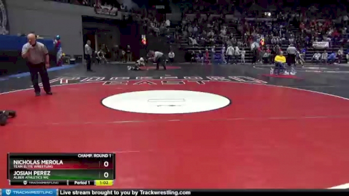 103 lbs Champ. Round 1 - Josiah Perez, Alber Athletics WC vs Nicholas ...