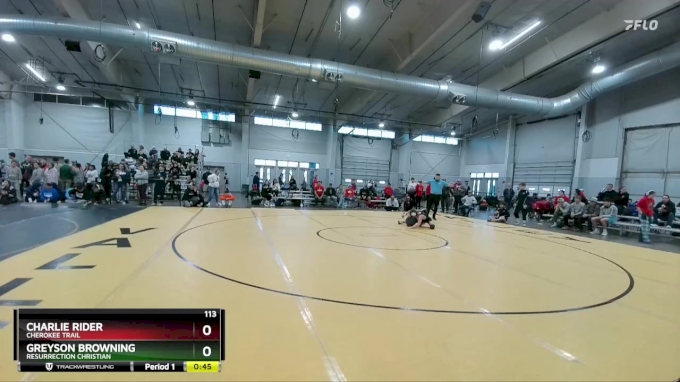 113 lbs Cons. Round 4 - Charlie Rider, Cherokee Trail vs Greyson ...