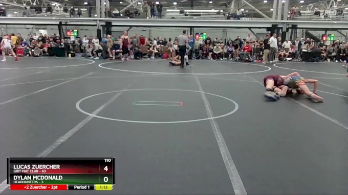 110 lbs Round 2 (4 Team) - Lucas Zuercher, Grit Mat Club vs Dylan ...