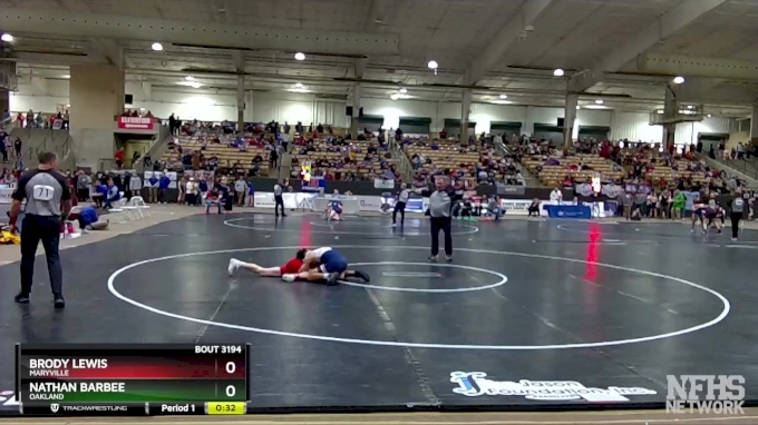 AA 144 lbs Cons. Round 1 - Brody Lewis, Maryville vs Nathan Barbee, Oakland