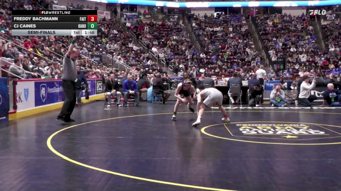 114 lbs Semifinal - Freddy Bachmann, Faith Christian vs Cj Caines ...