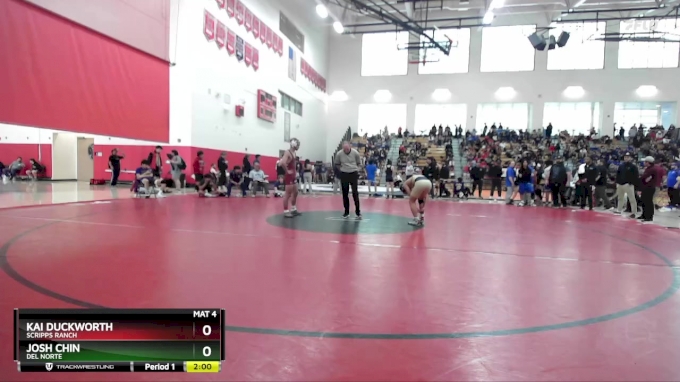 120 lbs Champ. Round 2 - Josh Chin, Del Norte vs Kai Duckworth, Scripps ...