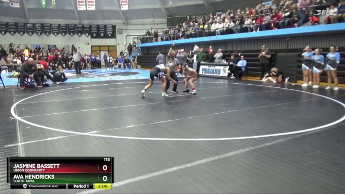 115 lbs Cons. Round 2 - Ava Hendricks, South Tama vs Jasmine Bassett ...