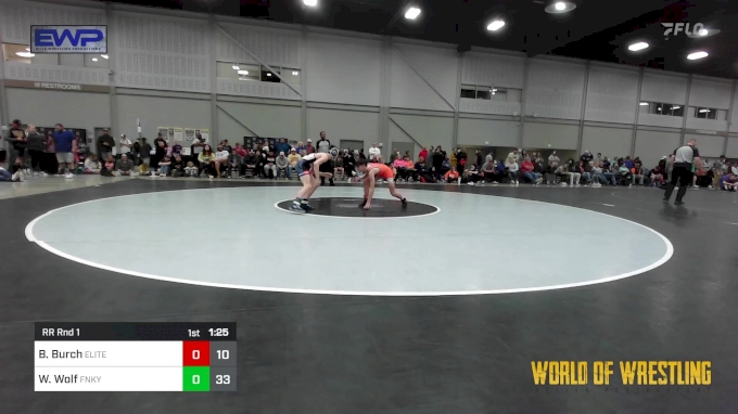 96 lbs Rr Rnd 1 - Blaze Burch, Oklahoma Elite 12U vs Wyatt Wolf, Funky ...