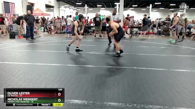 120 lbs Round 3 (6 Team) - Oliver Lester, Lil Shutts vs Nicholas ...