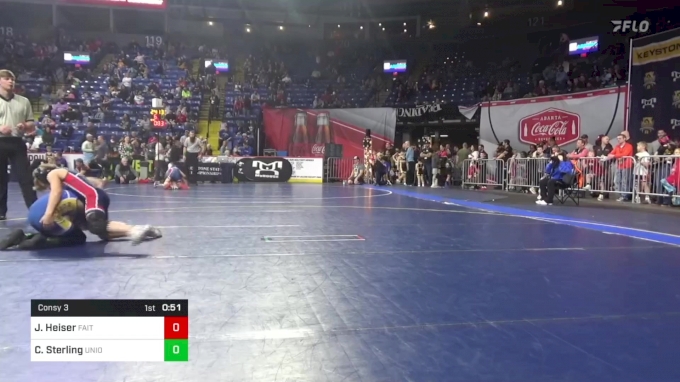 74 lbs Consy 3 - Jacob Heiser, Faith Christian vs Coady Sterling, Union ...