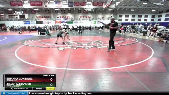 109 lbs Champ. Round 3 - Brianna Gonzalez, Unattached vs Jenavi ...