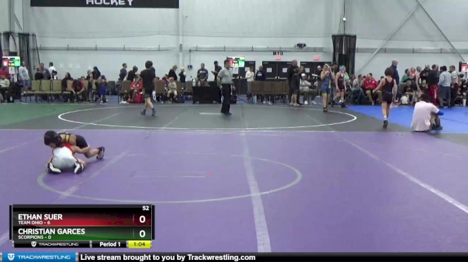 52 lbs Round 4 (10 Team) - Christian Garces, Scorpions vs Ethan Suer ...
