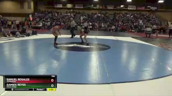 106 lbs Quarterfinal - Samuel Rosales, Jefferson vs Damien Reyes, Mesa ...