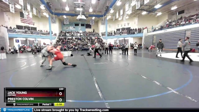 220 lbs Cons. Semi - Jack Young, Owyhee vs Preston Colvin, Skyline