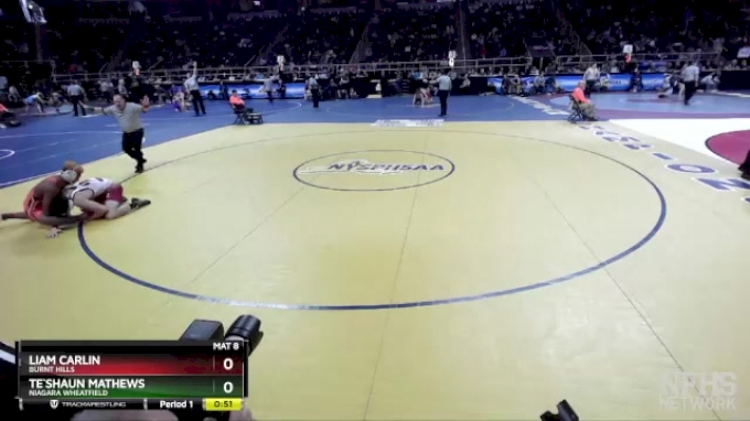 I-145 lbs Semifinal - Liam Carlin, Burnt Hills vs Te`shaun Mathews ...