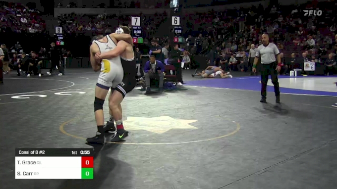 160 lbs Consi Of 8 #2 - Travis Grace, Gilroy (CC) vs Shaiden Carr, Oak ...