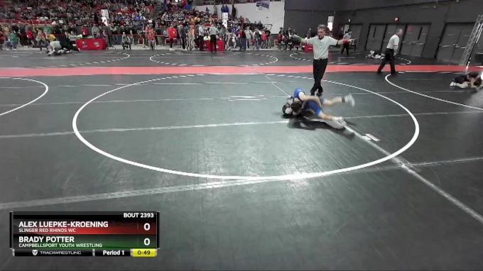 76 lbs Cons. Round 2 - Brady Potter, Campbellsport Youth Wrestling vs ...