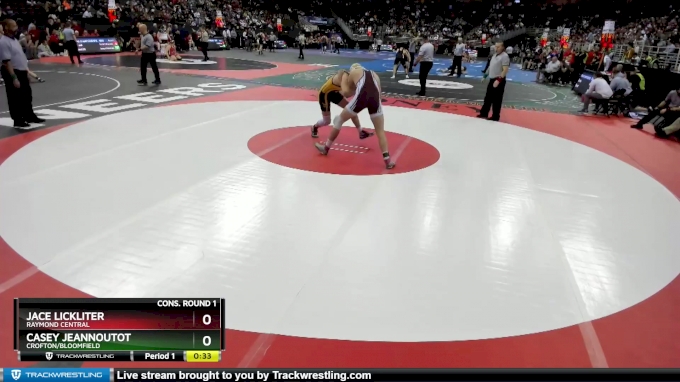 Cons. Round 1 - Jace Lickliter, Raymond Central vs Casey Jeannoutot ...