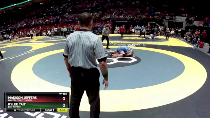 W-155 lbs Quarterfinal - Kylee Tait, (W)-Warren vs Madison Jeffers, (W ...