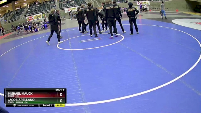 222 lbs Round 2 (4 Team) - Jacob Arellano, South Umpqua vs Mishael ...