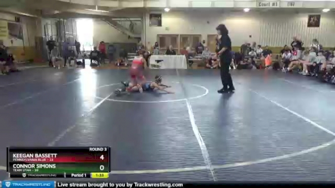 92 lbs Round 3 (8 Team) - Keegan Bassett, Pennsylvania Blue vs Connor Simons, Team Utah