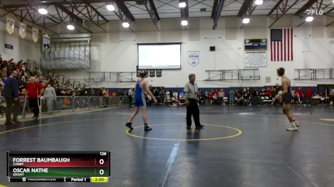 126 lbs Champ. Round 1 - Forrest Baumbaugh, Canby vs Oscar Nathe, Grant
