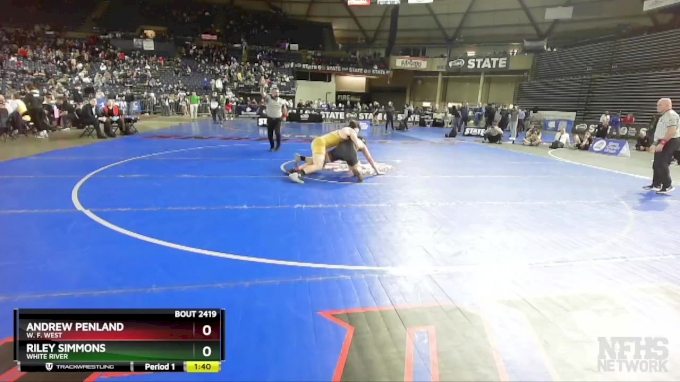 2A 215 lbs 1st Place Match - Riley Simmons, White River vs Andrew ...