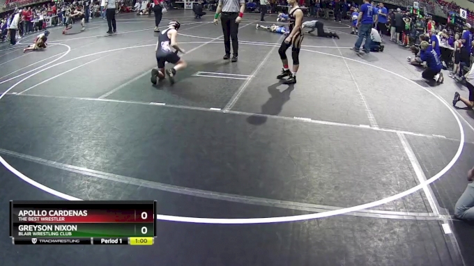 100 lbs Champ. Round 1 - Apollo Cardenas, The Best Wrestler vs Greyson ...