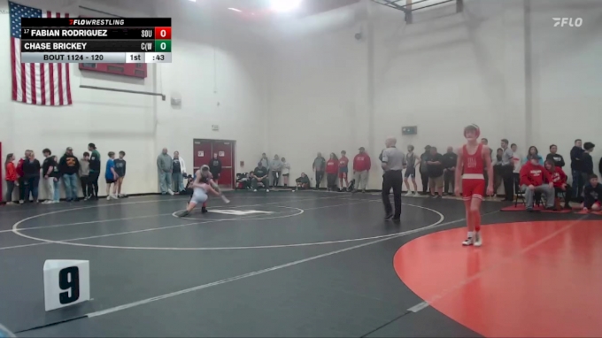 120 lbs Champ. Round 2 - Fabian Rodriguez, Southport vs Chase Brickey ...