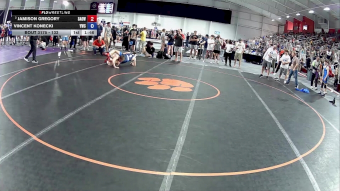 132 lbs Champ. Round 2 - Jamison Gregory, Simmons Academy Of Wrestling ...