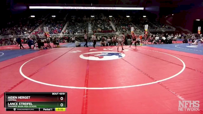 4A-150 lbs Cons. Round 3 - Aiden Herget, Central vs Lance Streifel ...