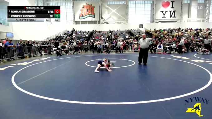 50 lbs Quarterfinal - Cooper Hopkins, Club Not Listed vs Ronan Simmons ...
