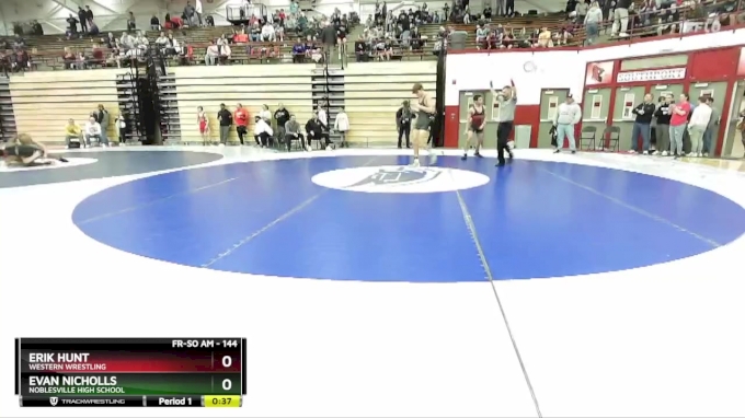 144 lbs Champ. Round 1 - Erik Hunt, Western Wrestling vs Evan Nicholls ...