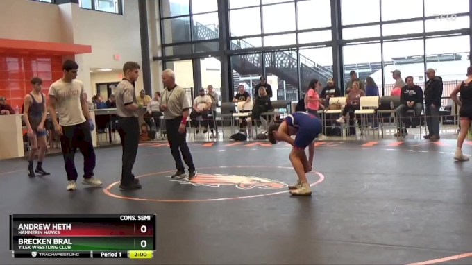 J-7 lbs Cons. Semi - Brecken Bral, Yilek Wrestling Club vs Andrew Heth ...